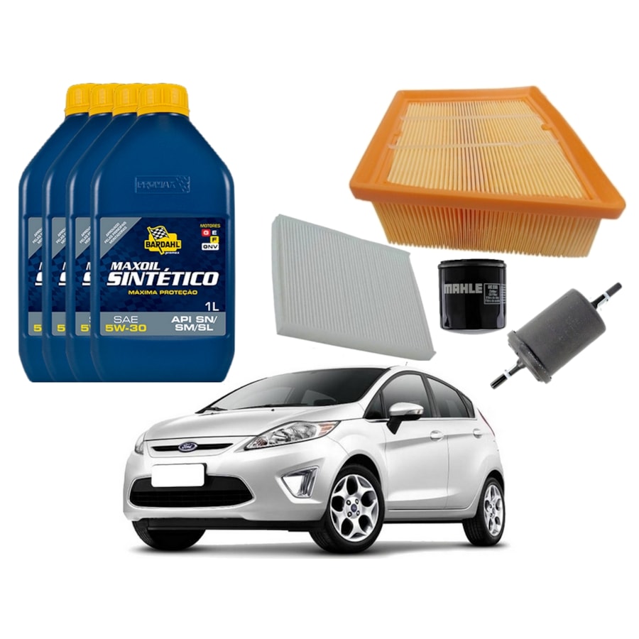 KIT TROCA DE FILTROS WEGA FORD NEW FIESTA MEXICANO 1.6 2011 A 2013 - Go Mec Auto Pecas